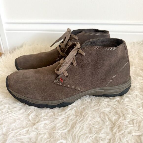 Eddie Bauer | Shoes | Eddie Bauer Brown Suede Leather Mid Lace Up ...